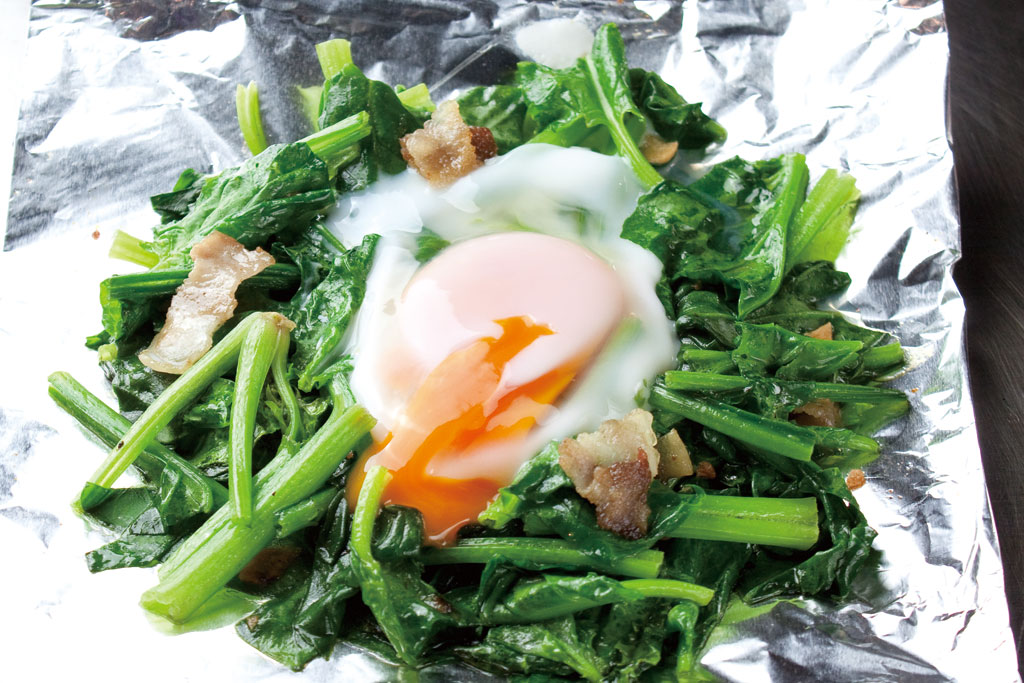 hourenso_sukomori_tamago | 大阪下町の味 お好み焼き「ぼちぼち」公式サイト